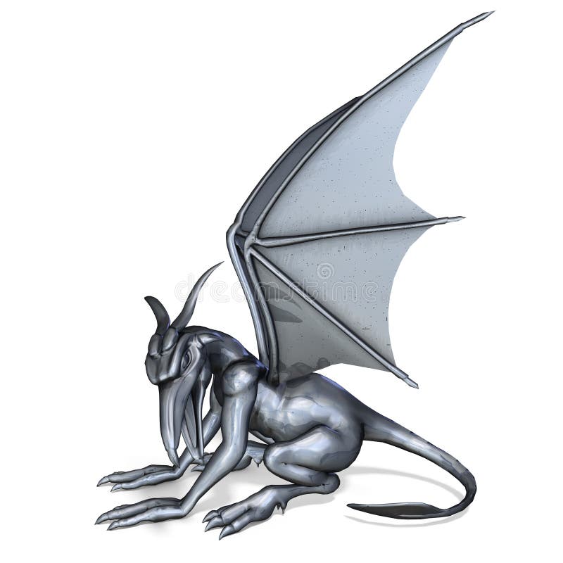 3d-illustration of an Isolated Mystical Fantasy Gargoyle Stock ...