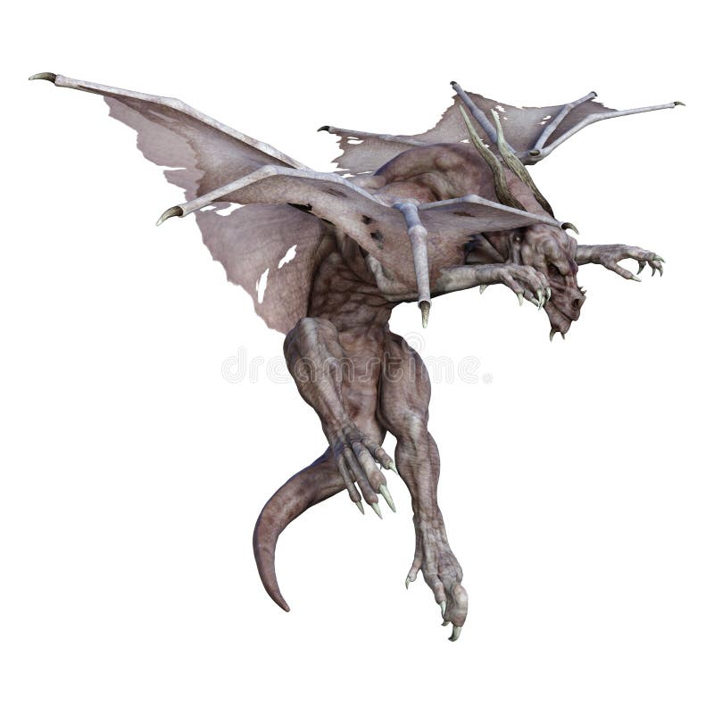 3D Rendering Fantasy Dragon on White Stock Illustration - Illustration ...
