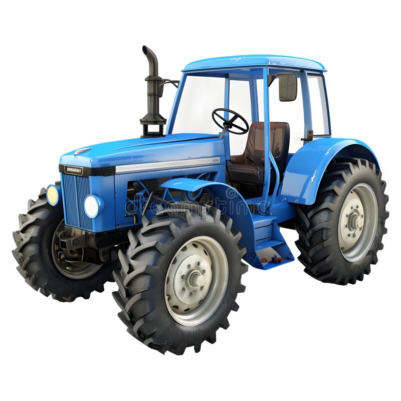 3D Rendering of a Farming Tractor on Transparent Background - Ai ...