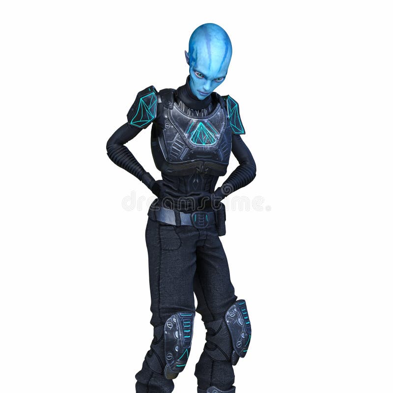 3D Rendering of a Female Alien Stock Illustration - Illustration of ...