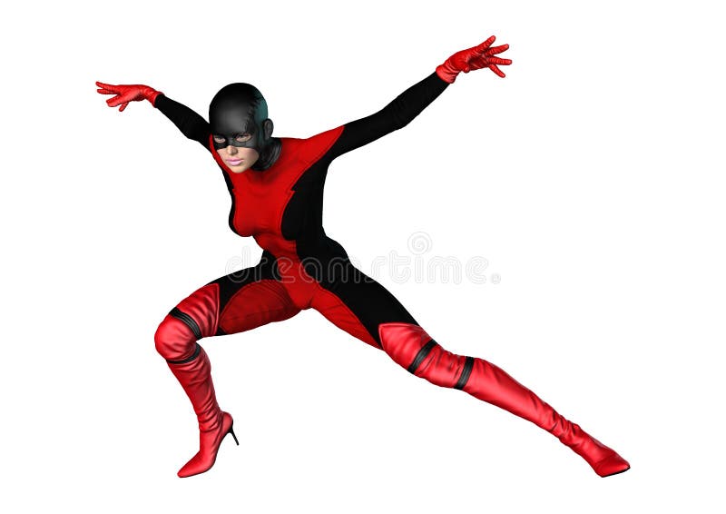 Female Hero Crouching, with Sharp Katana Sword Stock Vector ...