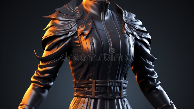 A 3d Rendering of a Female Warrior in Armor, AI Stock Photo - Image of ...
