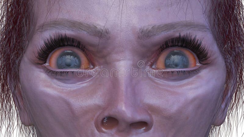 3D Rendering of a Female Zombie Face Stock Illustration - Illustration ...