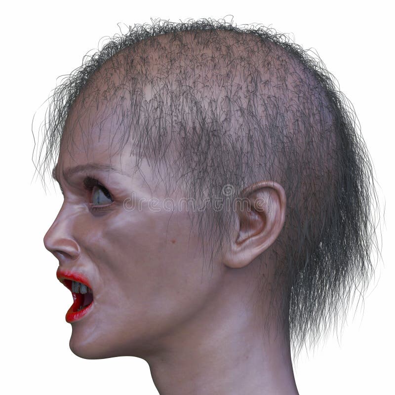 3D Rendering of a Female Zombie Face Stock Illustration - Illustration ...