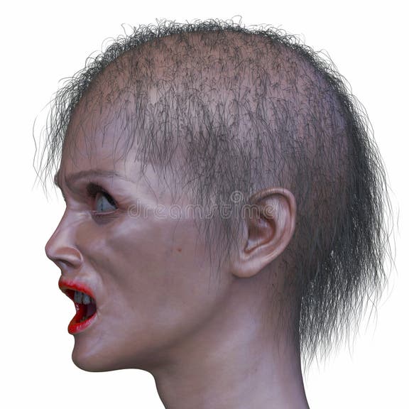3D Rendering of a Female Zombie Face Stock Illustration - Illustration ...