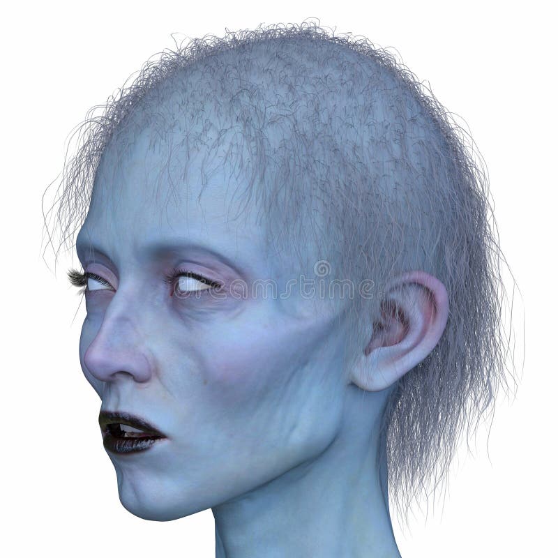 3D Rendering of a Female Zombie Face Stock Illustration - Illustration ...