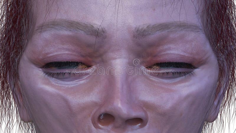 3D Rendering of a Female Zombie Face Stock Illustration - Illustration ...