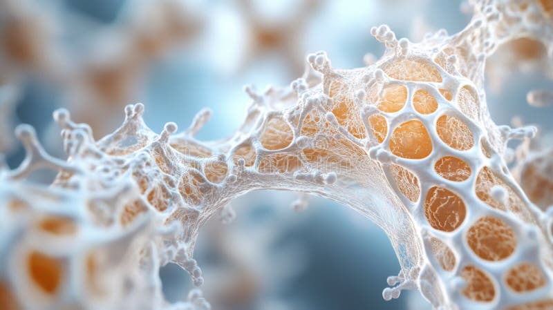 3D Rendering of Fibroblast Activity in Wound Healing Process Stock ...