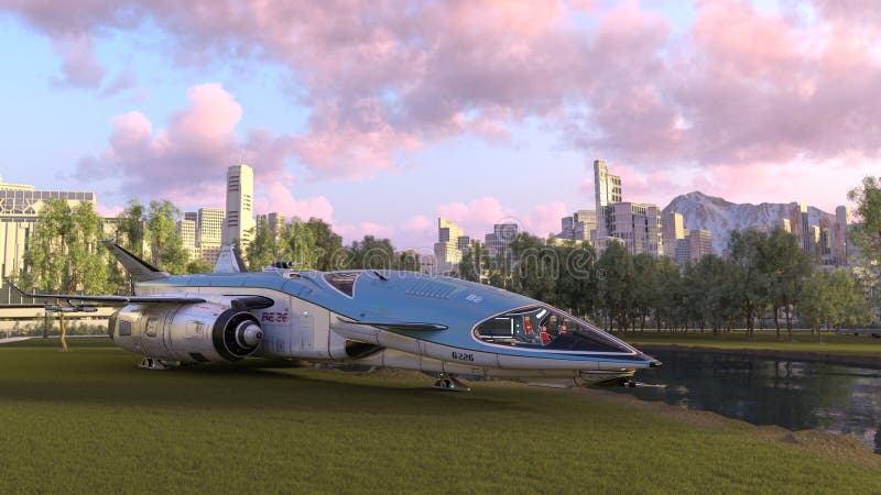 3D Rendering of a Fighter Aircraft Stock Illustration - Illustration of ...