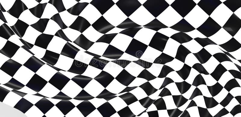 3d Rendering of Finish Flag Background Stock Illustration ...