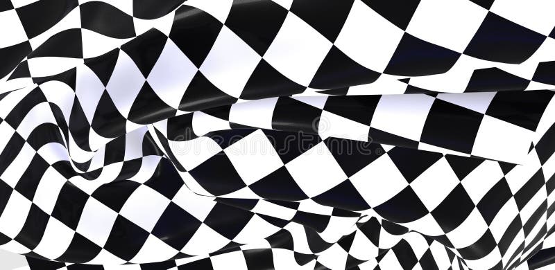 3d Rendering of Finish Flag Background Stock Illustration ...