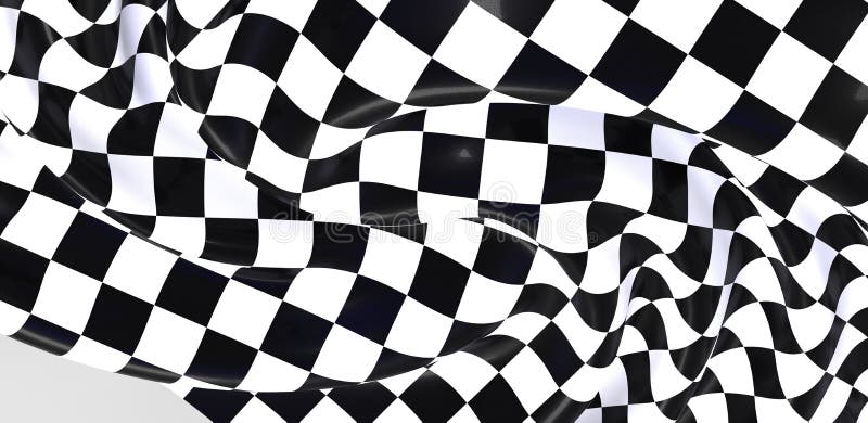 3d Rendering of Finish Flag Background Stock Illustration ...