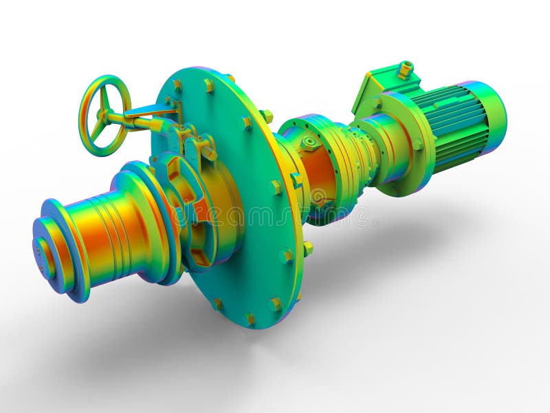 3D Rendering - Finite Element Engine Shaft Stock Illustration ... 3D Rendering - Finite Element Engine Shaft Stock Illustration ...