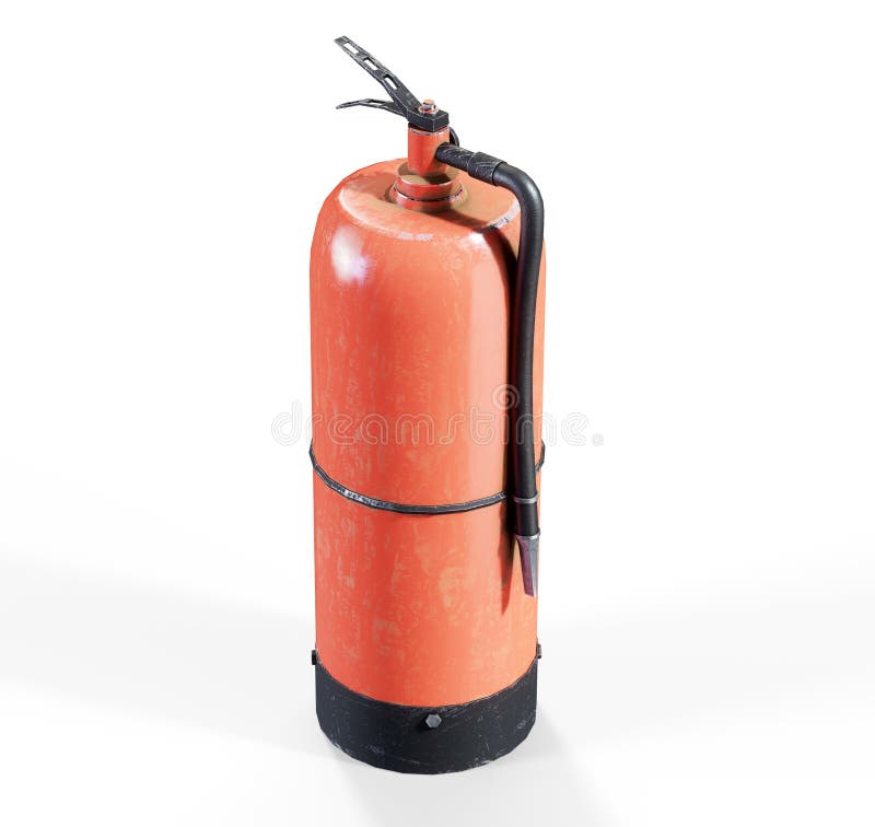 3d Rendering Fire Extinguisher on White Background Stock Illustration ...