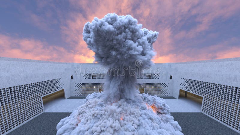 3D Rendering of the Fire Scene Stock Illustration - Illustration of ...