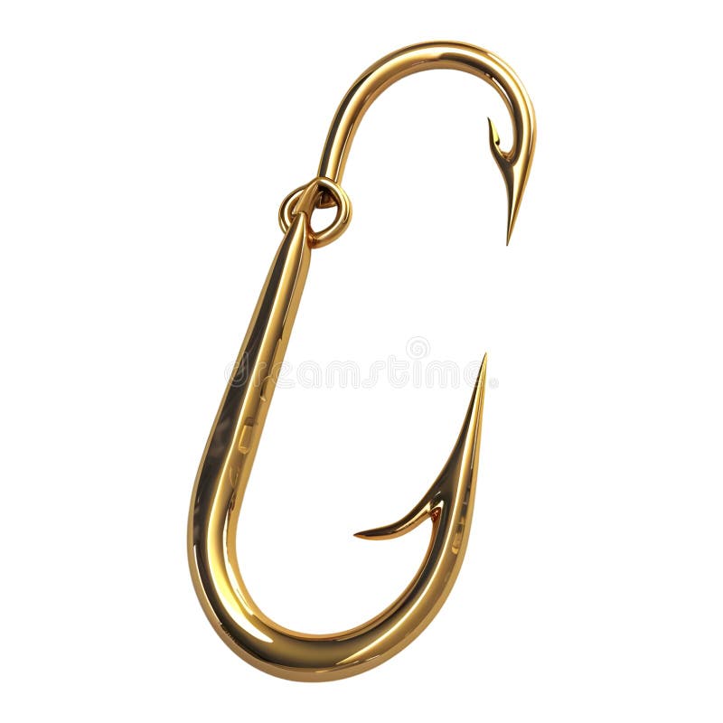 3D Rendering of a Fishing Hook on Transparent Background - Ai Generated ...