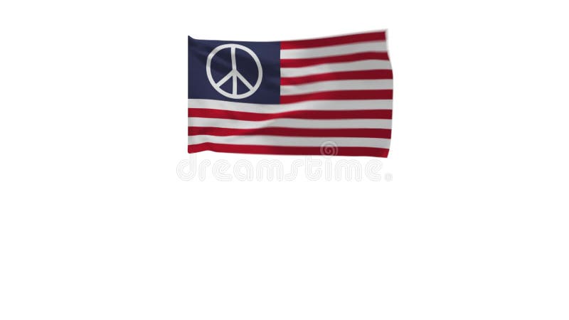 3D Rendering of the Flag of the American Peace Flag Stock Video - Video ...