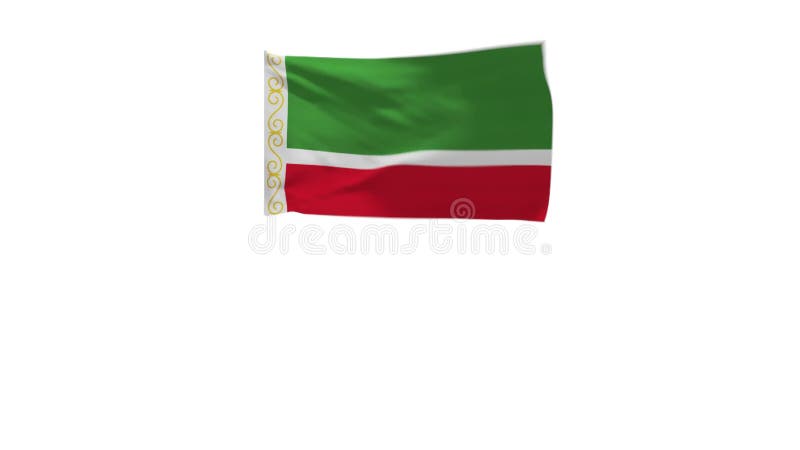 3D Rendering of the Flag of Chechen Republic Stock Footage - Video of ...