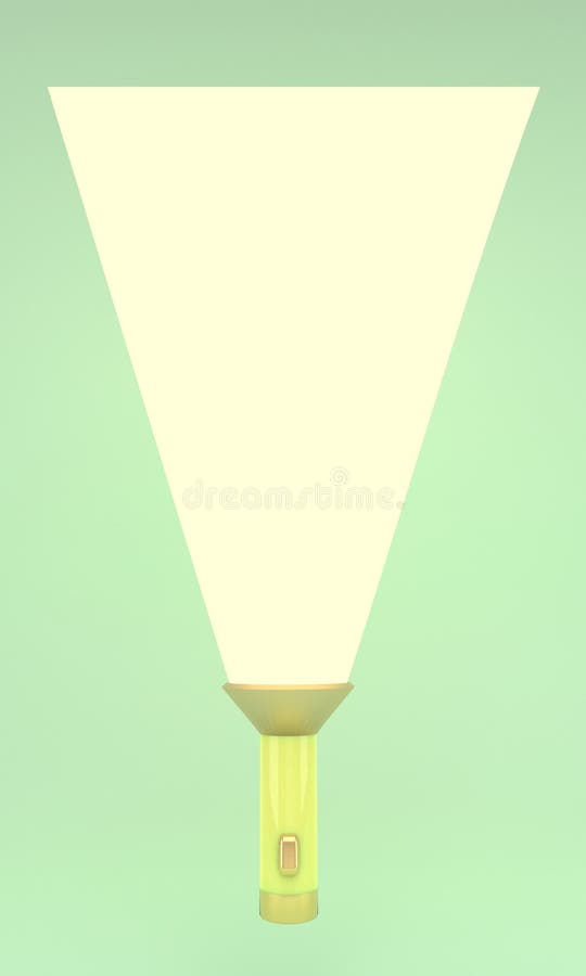 3d Rendering of Flashlight with Mock Up Beam As Space for Text for ...