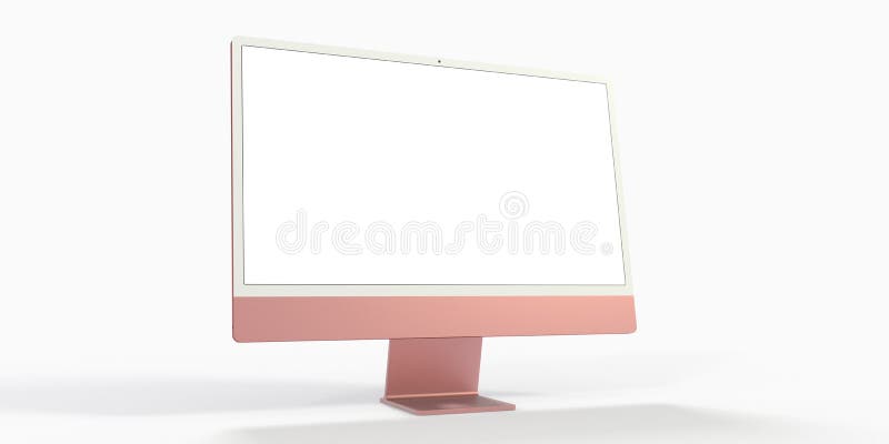 3D Rendering of a Flat-screen Isolated in White Stock Illustration ...