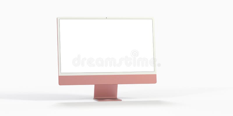 3D Rendering of a Flat-screen Isolated in White Stock Illustration ...