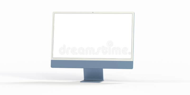 3D Rendering of a Flat-screen Isolated in White Stock Illustration ...