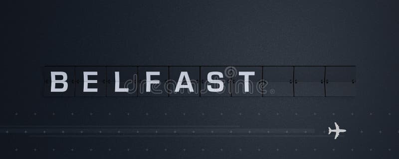 3D Rendering Flip Board Capital Belfast Stock Illustration ...