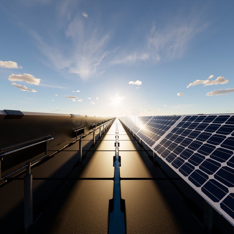 Floating Solar Panel Color Icon Vector Illustration Stock Illustration ...