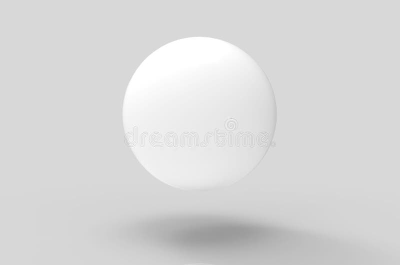 3d Rendering. Floating White Sphere with Shadow on the Floor Background ...