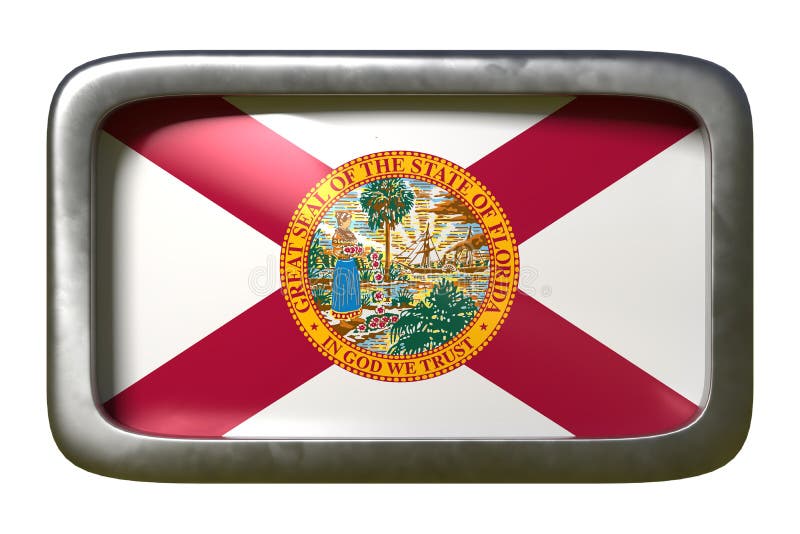 Old Florida State flag stock illustration. Illustration of floridian ...