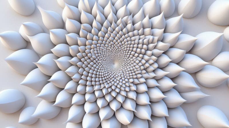 A 3D Rendering of a Flower with a White Petal-like Structure and a ...