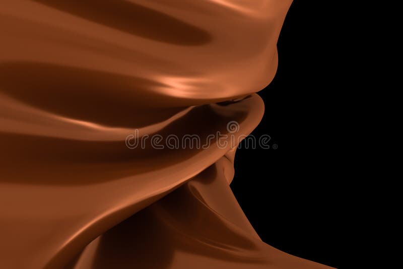 3d Rendering, Flowing Cloth Background Stock Illustration ...