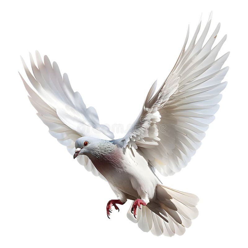 3D Rendering of a Flying Dove on Transparent Background - Ai Generated ...