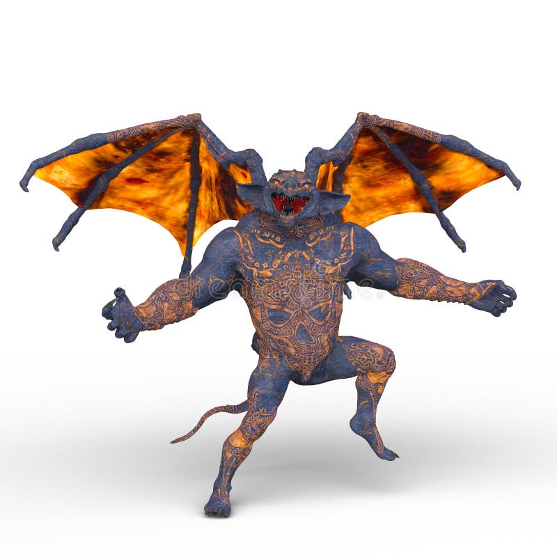 3D Rendering of a Flying Monster Stock Illustration - Illustration of ...