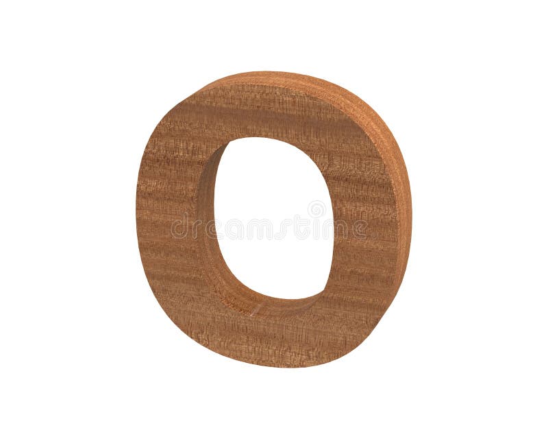 Font Polished Mahogany Capital O Render Stock Illustration ...