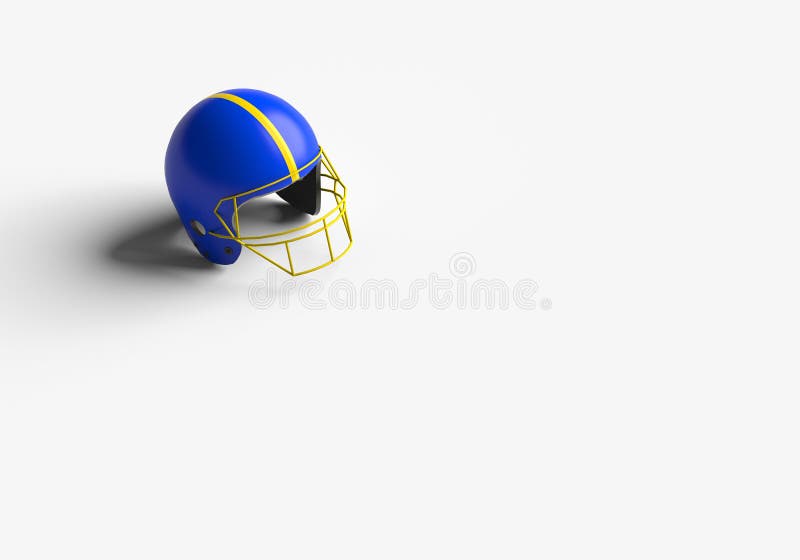 3d Rendering of Football Helmet Stock Illustration - Illustration of ...