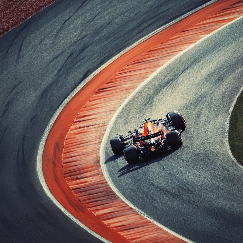 3D Rendering of a Formula 1 Race Car in the Track. Stock Illustration ...