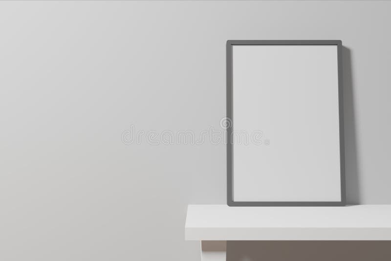 3D Rendering of a Frame To Display Stock Illustration - Illustration of ...
