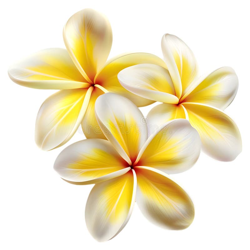 3D Rendering of a Frangipani Flower on Transparent Background - Ai Generated Stock Illustration ...