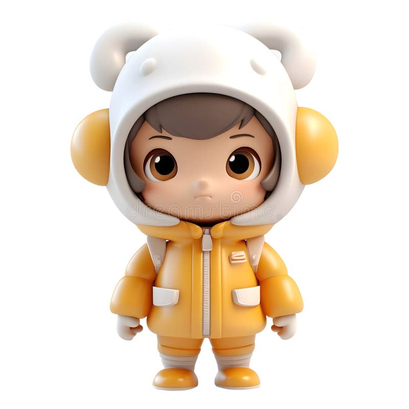 3D Rendering of a Funny Cartoon Character on Transparent Background ...