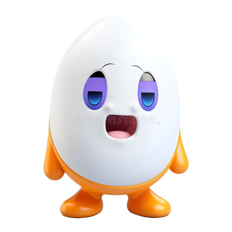 3D Rendering of a Funny Cartoon Character on Transparent Background ...