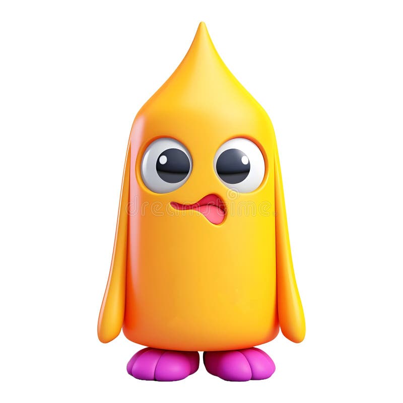 3D Rendering of a Funny Cartoon Character on Transparent Background ...