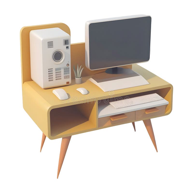 3D Rendering of a Funny Computer Cartoon on Transparent Background - Ai ...