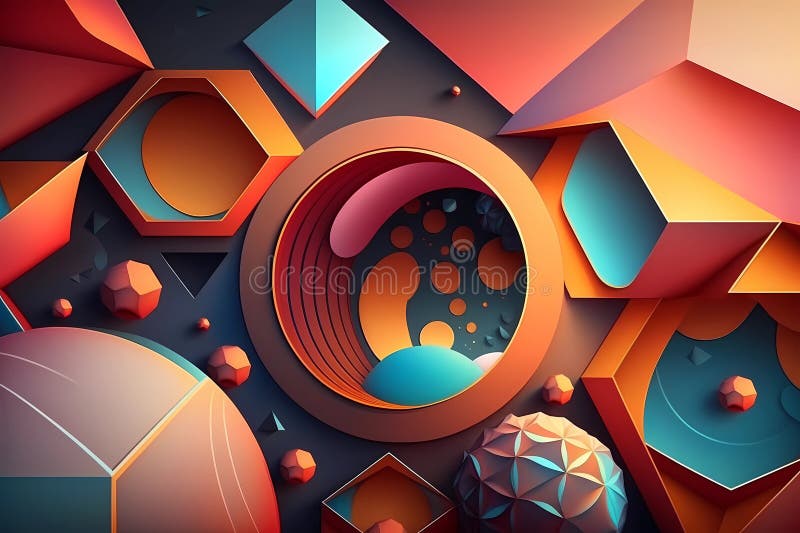 3D Rendering of a Futuristic Abstract Structure with Intricate Complex ...