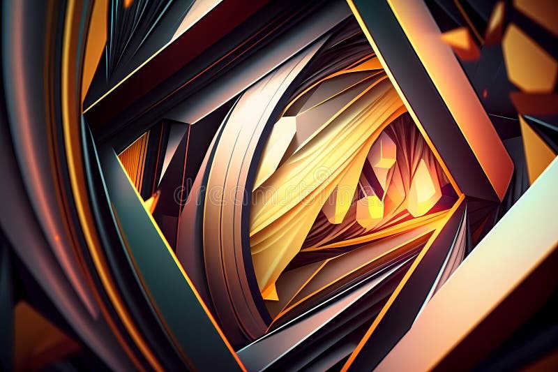 3D Rendering of a Futuristic Abstract Structure with Intricate Complex ...