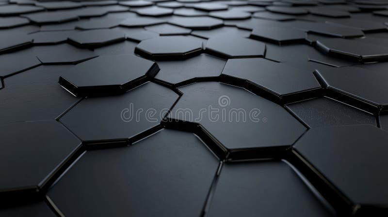3D Rendering of a Futuristic, High-tech, Dark Background. Cellular Wall ...
