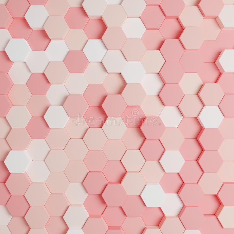 3D Rendering Futuristic Honeycomb Mosaic, Abstract Background ...