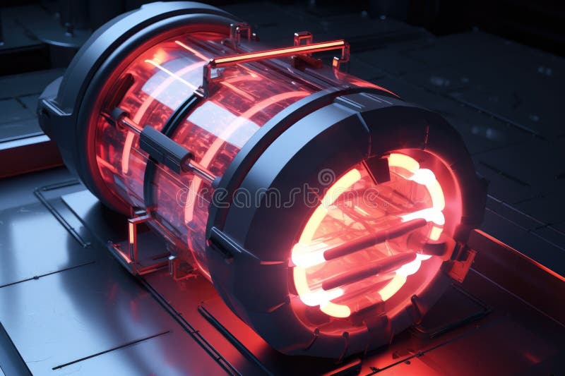 3d Rendering of a Futuristic Nuclear Battery Design Stock Illustration ...