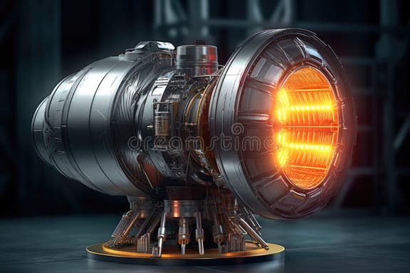 3d Rendering of a Futuristic Rocket Engine Design Stock Illustration ...