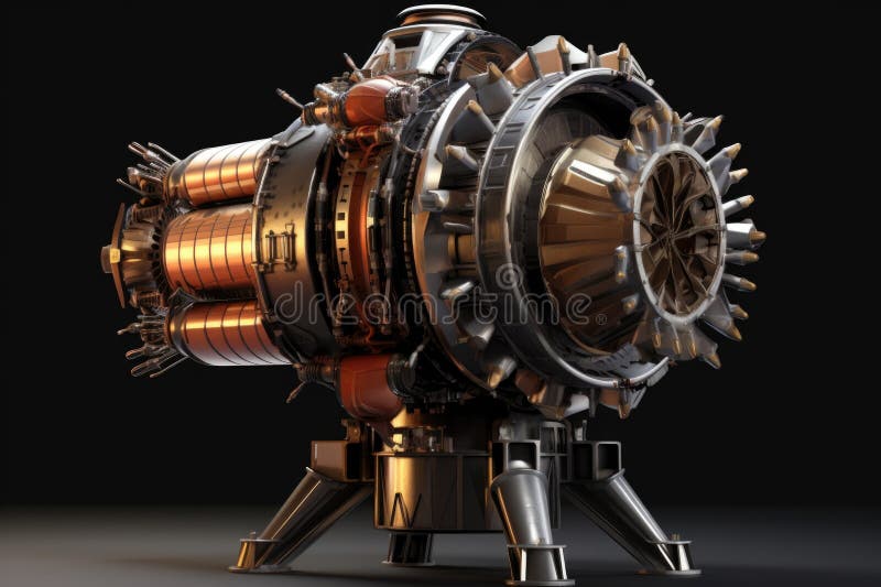 3d Rendering of a Futuristic Rocket Engine Design Stock Illustration ...